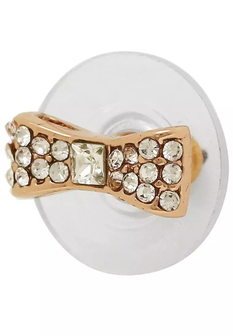 Buy Kate Spade Ready Set Bow Pave Bow Studs Earrings in Clear/ Rose Gold o0ru1561 2025 Online ...
