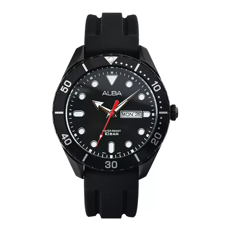Jual Alba [YEAR END SALE] Jam Tangan Alba AJ6119X1 Men Black Dial Black ...