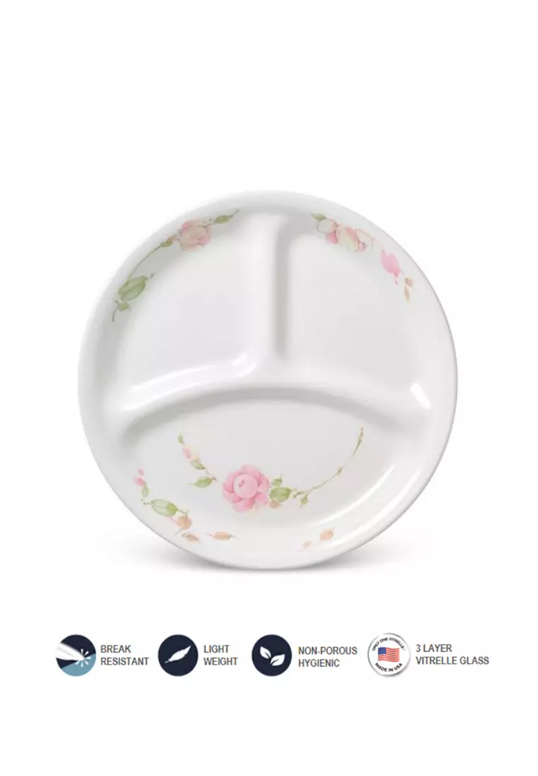 Buy Corelle Corelle 21cm Vitrelle Tempered Glass Divided Dish - Country ...