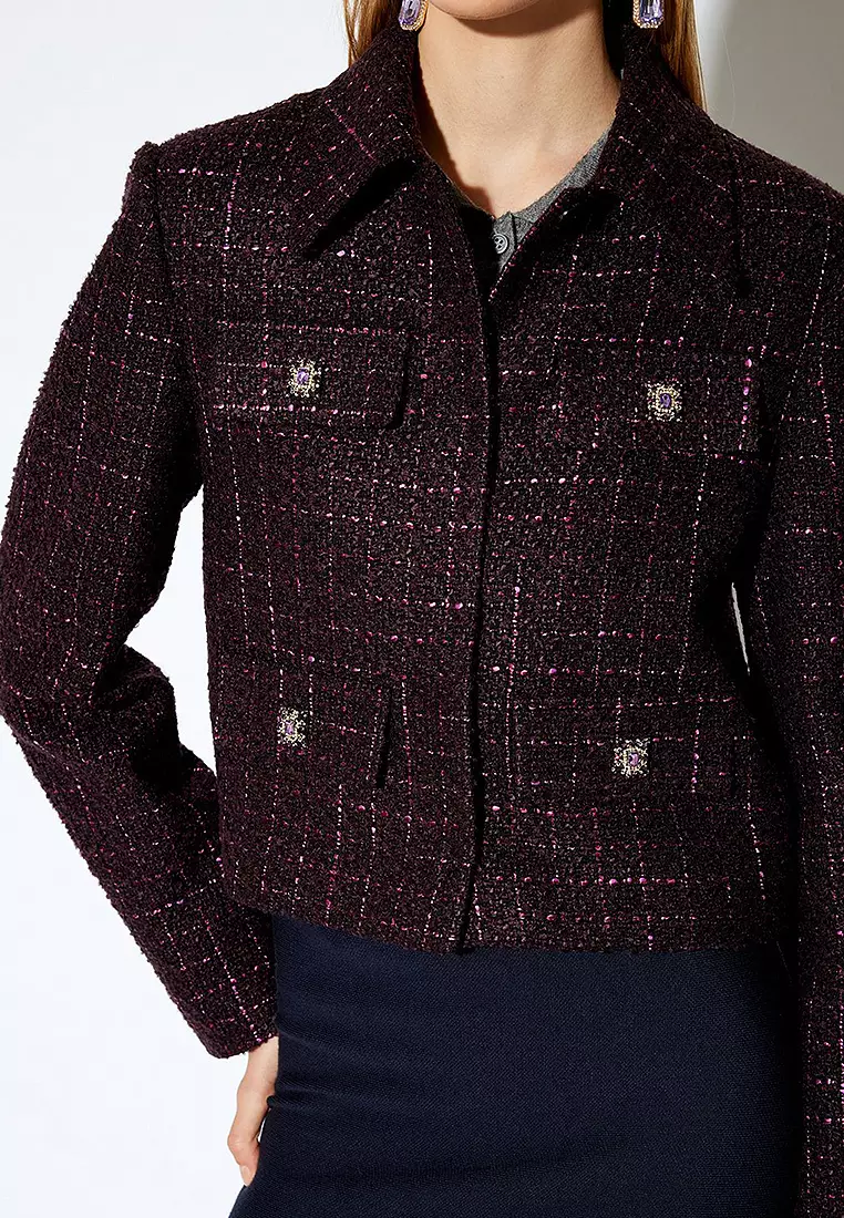 Buy KOTON Short Tweed Jacket 2026 Online | ZALORA