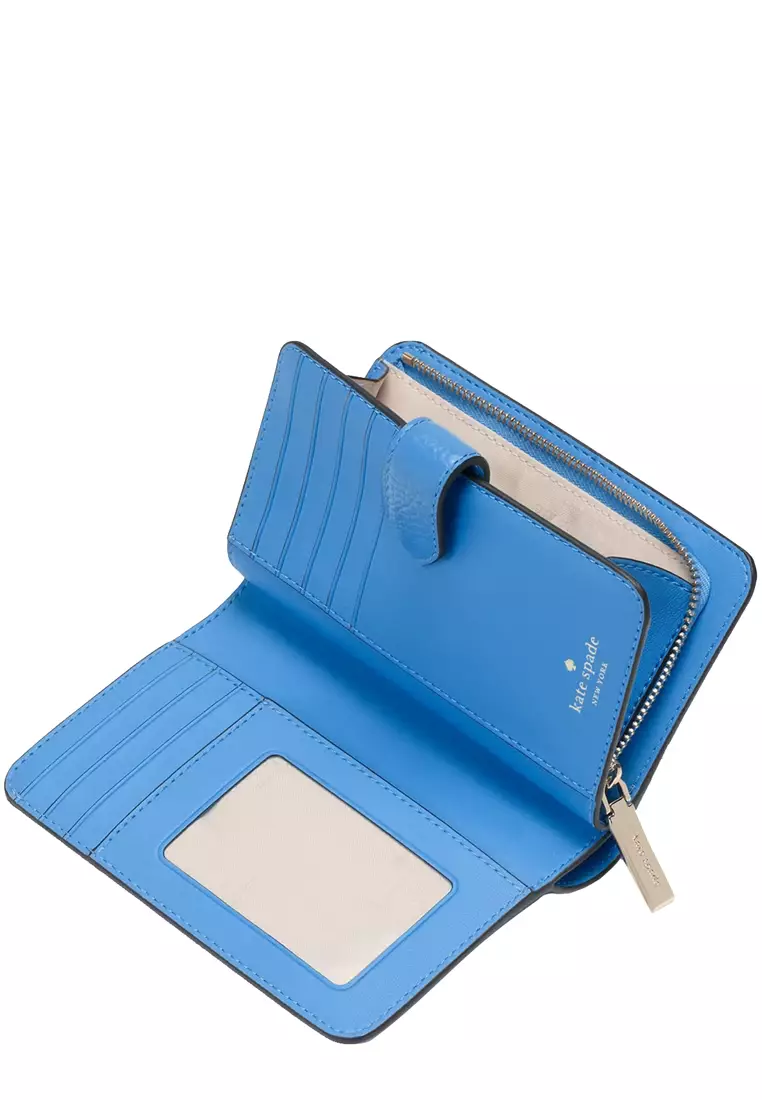 Kate Spade Lena Medium Bifold Wallet in Tide Pool KH787 2025 | Buy Kate ...