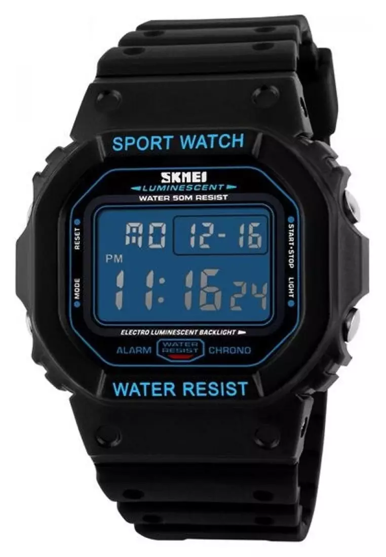 Jual Skmei Jam Tangan Digital Pria Sporty Stopwatch Waterproof Silicon ...