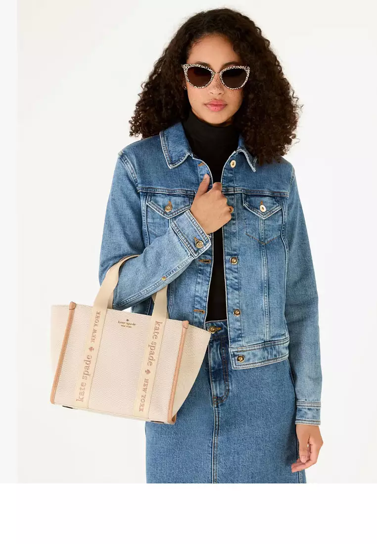 Buy Kate Spade Kip Canvas Small Tote 2025 Online | ZALORA