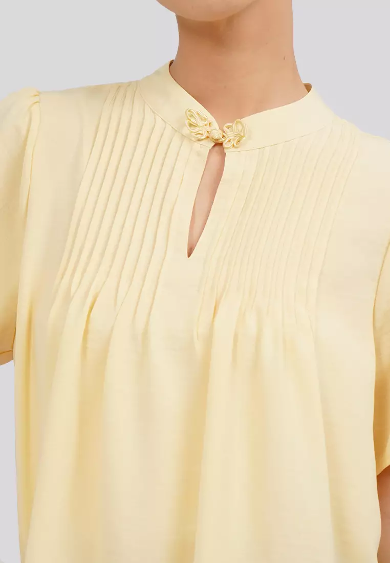 Jual Executive Puff Sleeve Cheongsam Blouse Original 2025 | ZALORA Indonesia