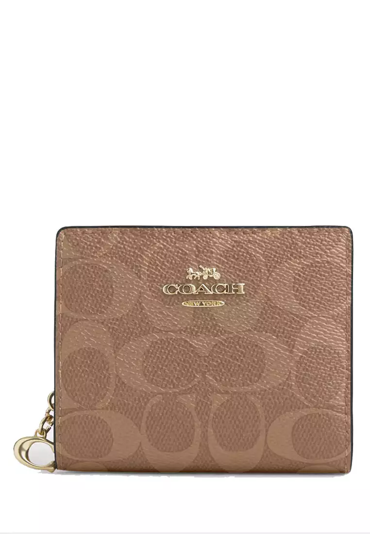 Buy Coach Snap Wallet In Signature Canvas Online | ZALORA Malaysia