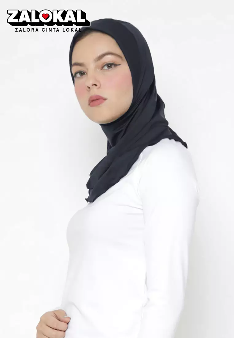 Jual Corenation Active Aliyah Hijab Reflective - Dark Grey Original ...