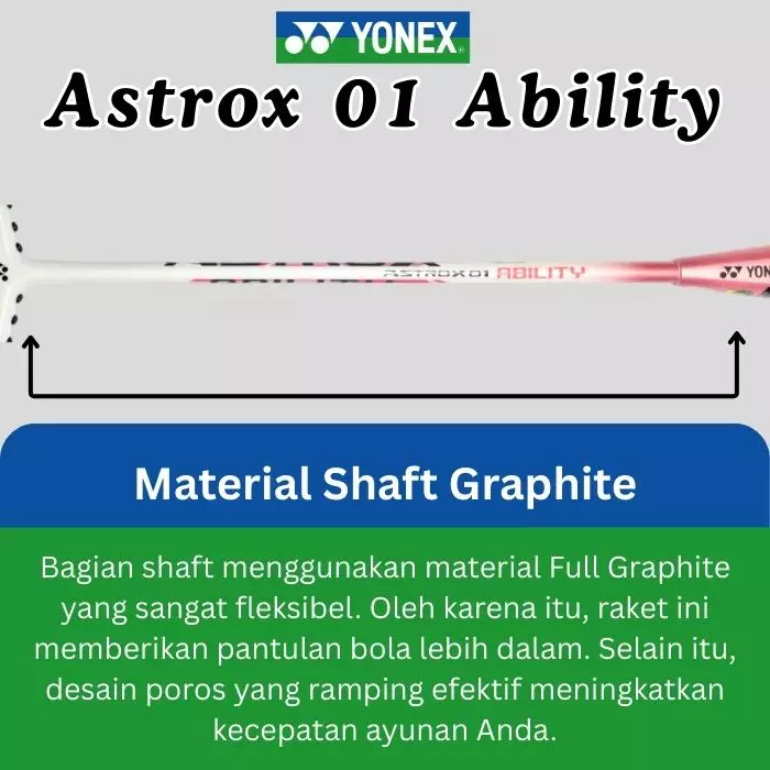 Jual Yonex Raket Badminton Yonex Astrox 01 Ability GRATIS Senar, tas ...