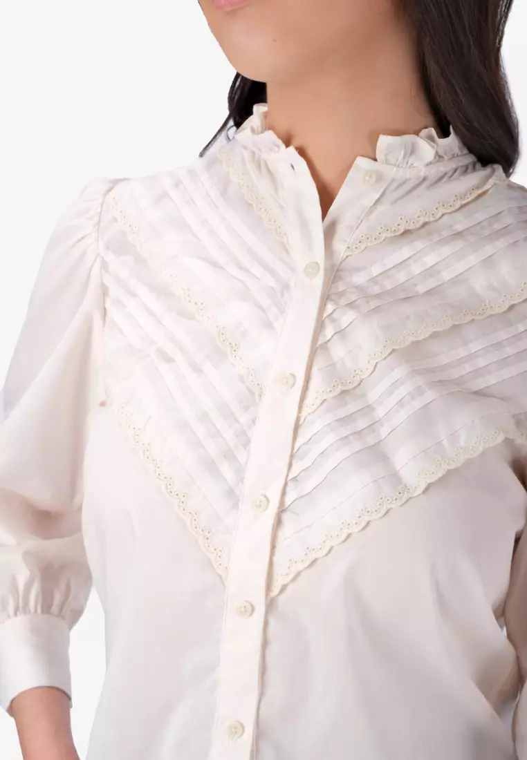Buy Just G Romantic Top With Scallops 2025 Online | ZALORA Philippines