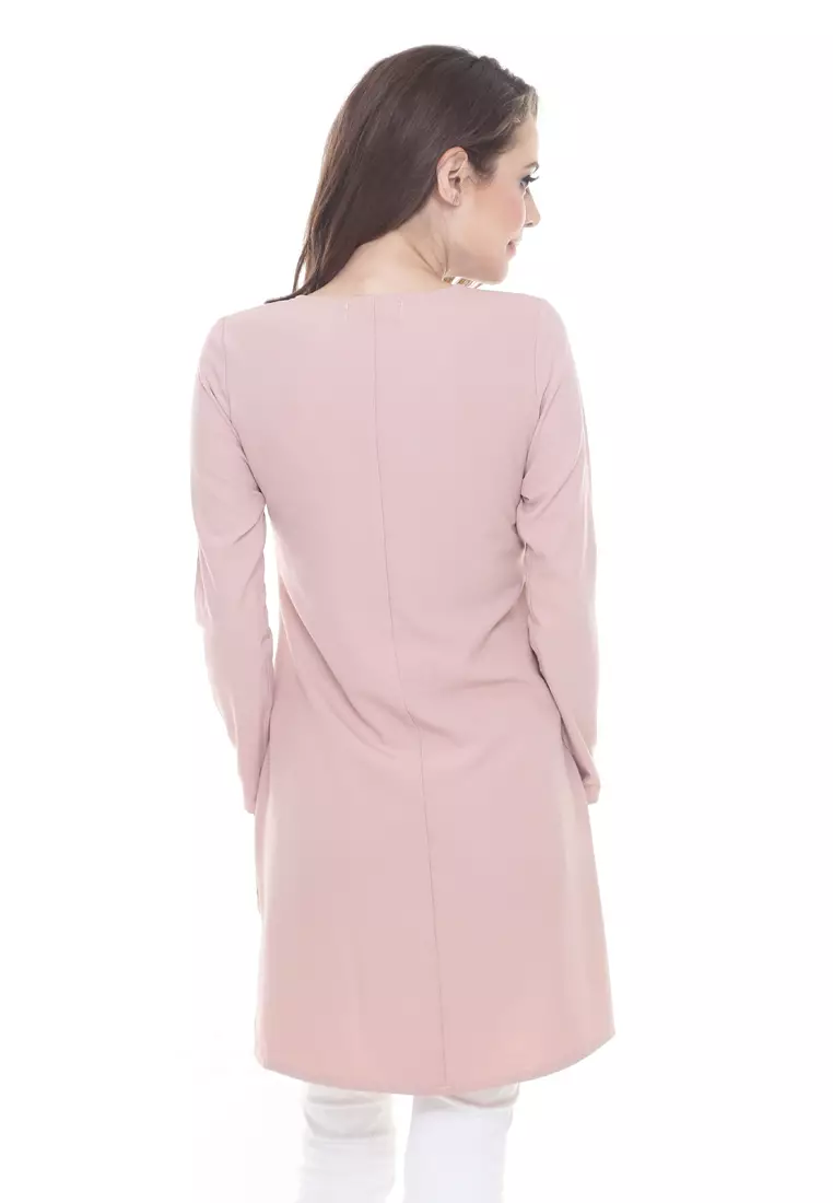 Buy Rina Nichie Basic Jovanda Tunic in Nude Brown Online | ZALORA Malaysia