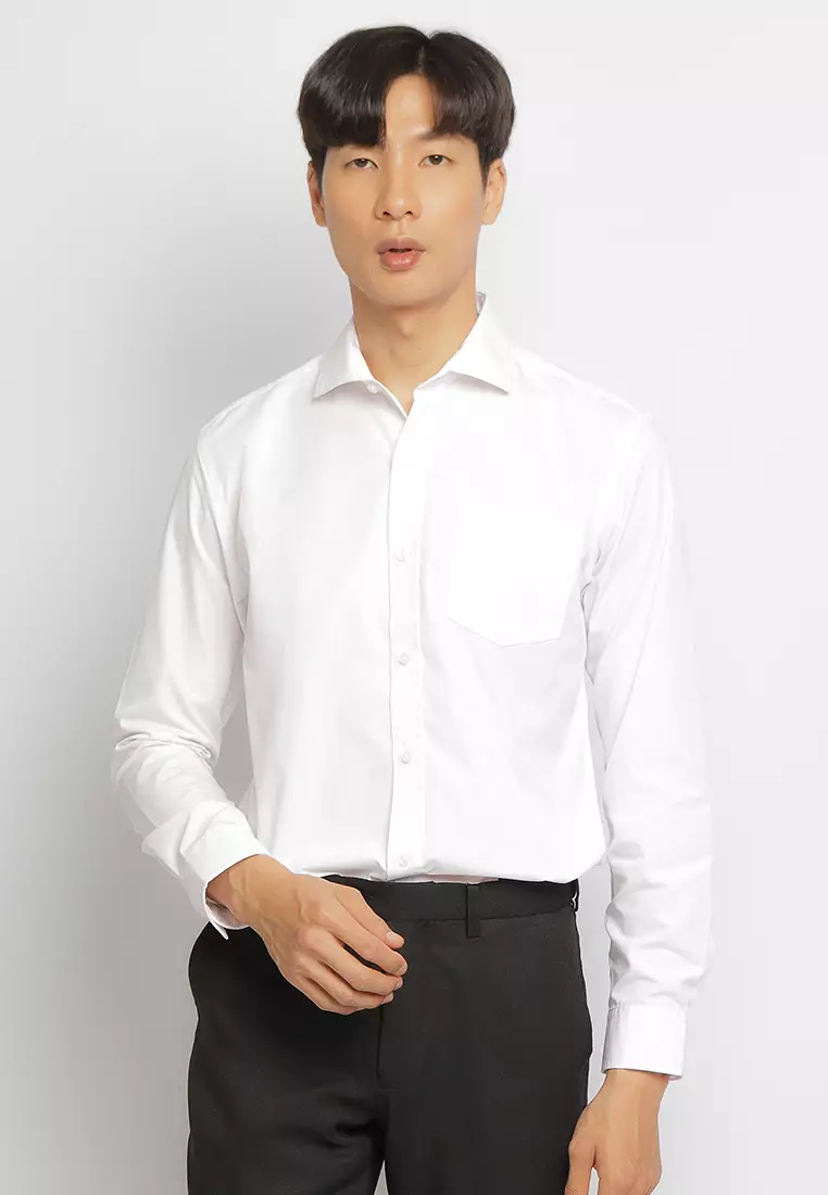 Jual Crow Crow Fomaru Formal Shirt White Original 2025 | ZALORA Indonesia