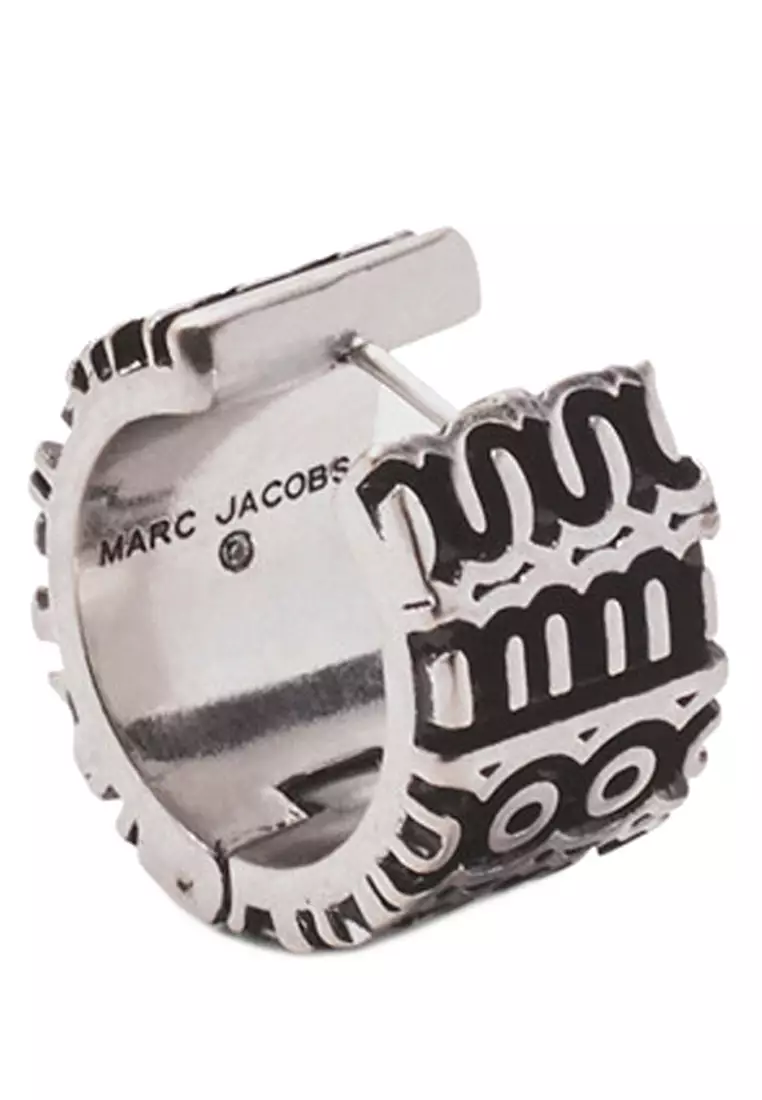 Buy Marc Jacobs Marc Jacobs The Monogram Engraved Hoops Earrings in ...