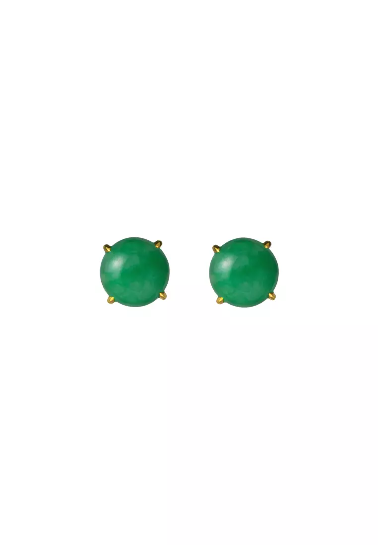 Buy TOMEI TOMEI Classical Jade Earrings, Yellow Gold 750 2024 Online ...