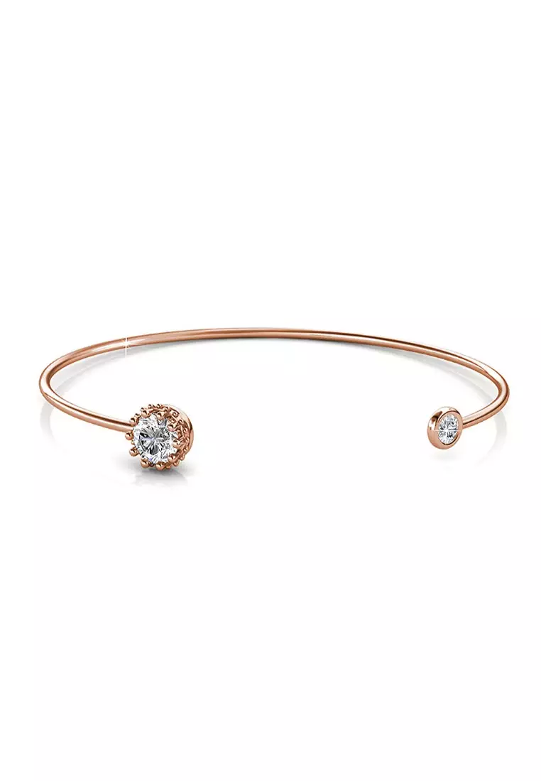 Buy Krystal Couture Ultra-Chic Open Bangle Rose Gold Embellished with SWAROVSKI® crystals-Rose ...