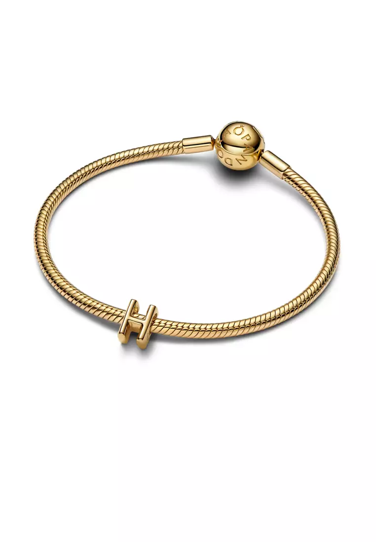 Buy Pandora Pandora 14K Gold Plated Alphabet Charm (H) Online | ZALORA ...
