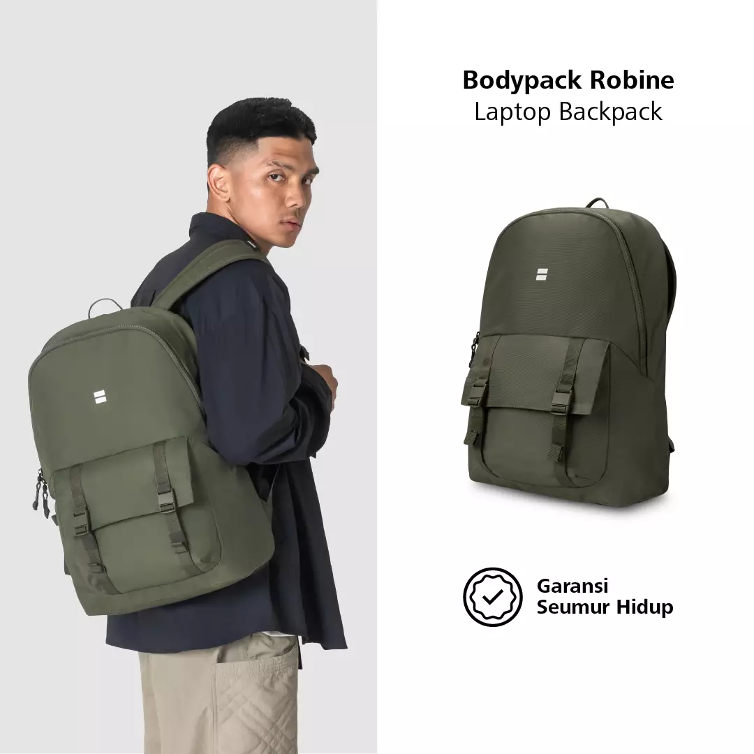 Jual Bodypack Bodypack Robine Laptop Backpack - Olive Original 2025 ...