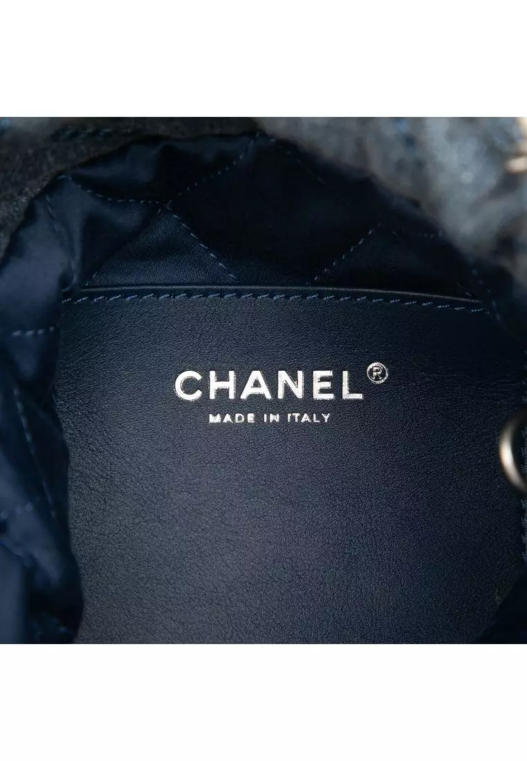 Buy Chanel Pre-Loved Chanel Mini Denim Studded 22 Handbag Online ...