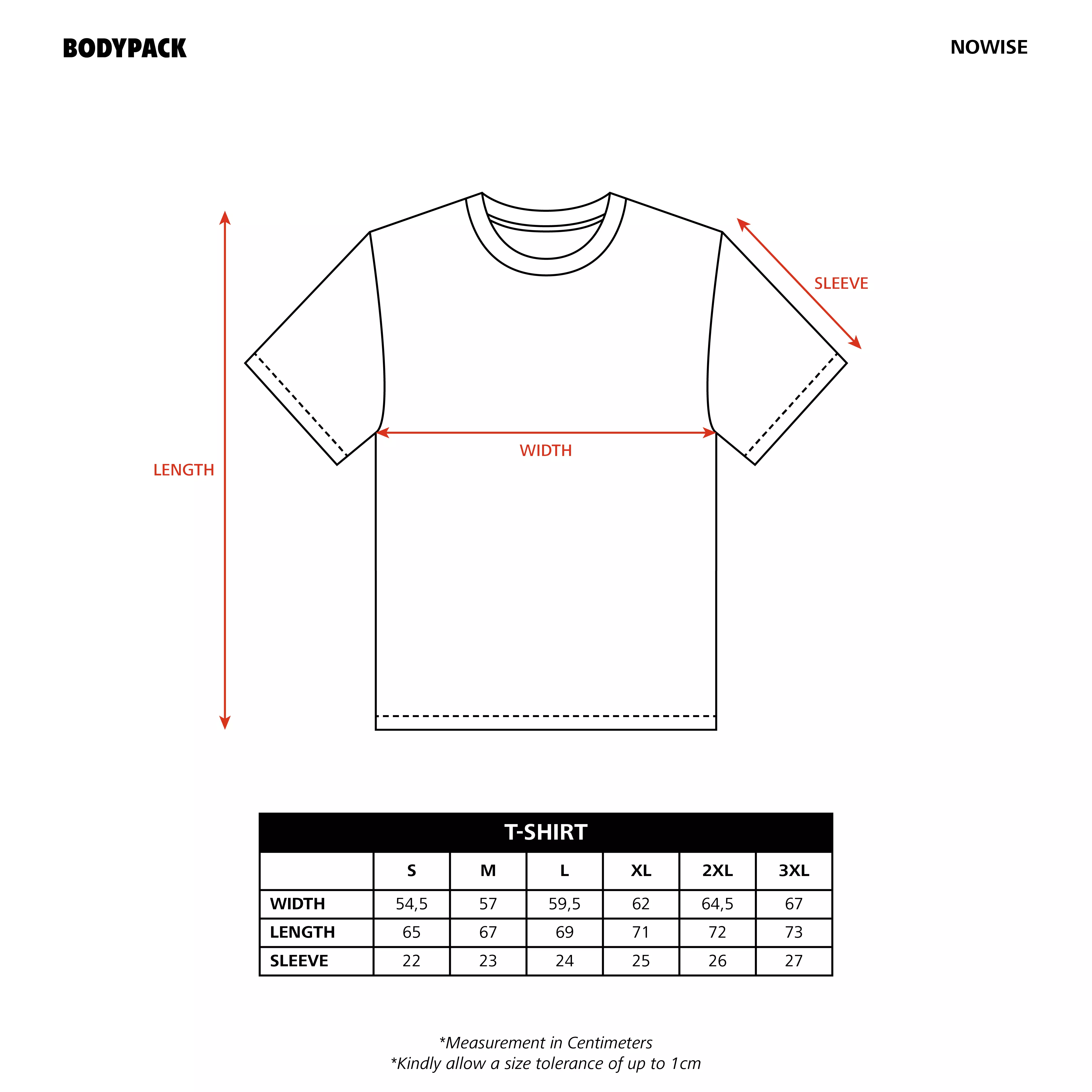 Jual Bodypack Nowise T-Shirt Short Sleeves Baju Kaos Lengan Pendek ...