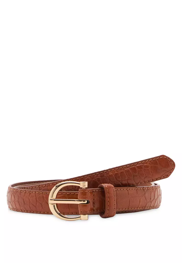 Jual Mango Animal Print Effect Belt Original 2024 | ZALORA Indonesia