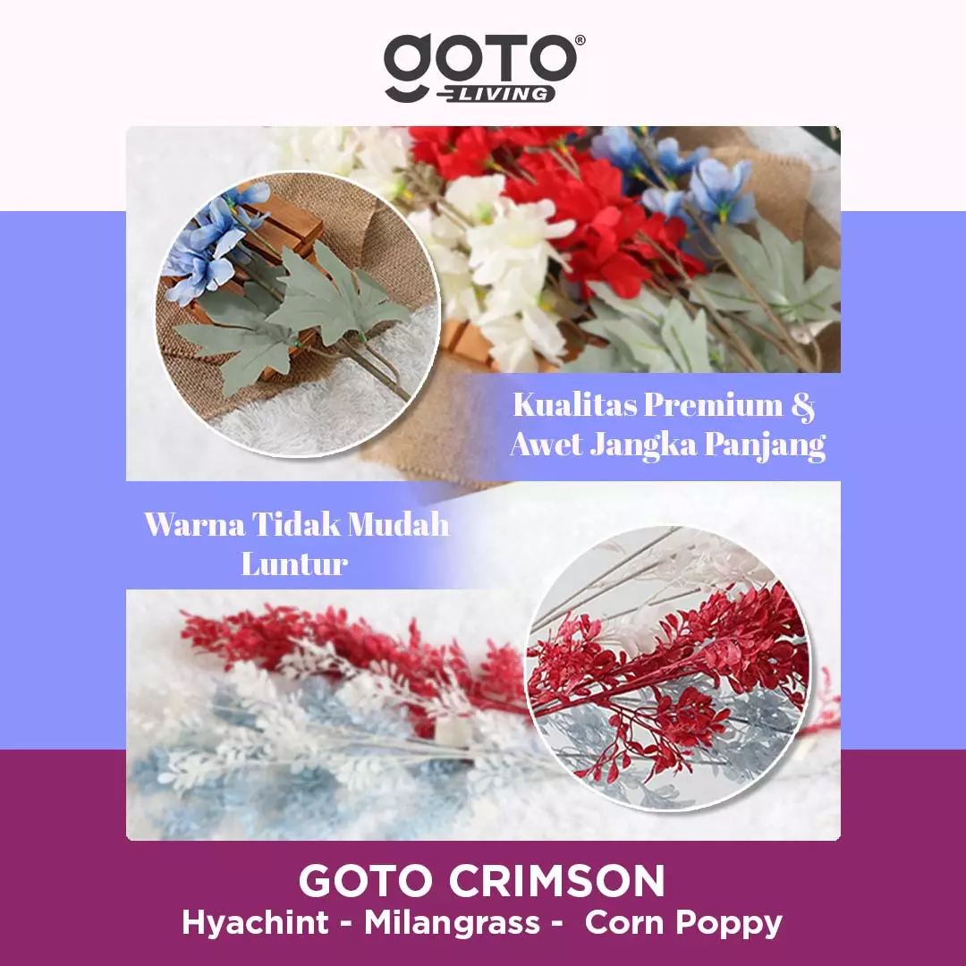 Jual Goto Living Goto Crimson Bunga Hias Artificial Flower Buket ...