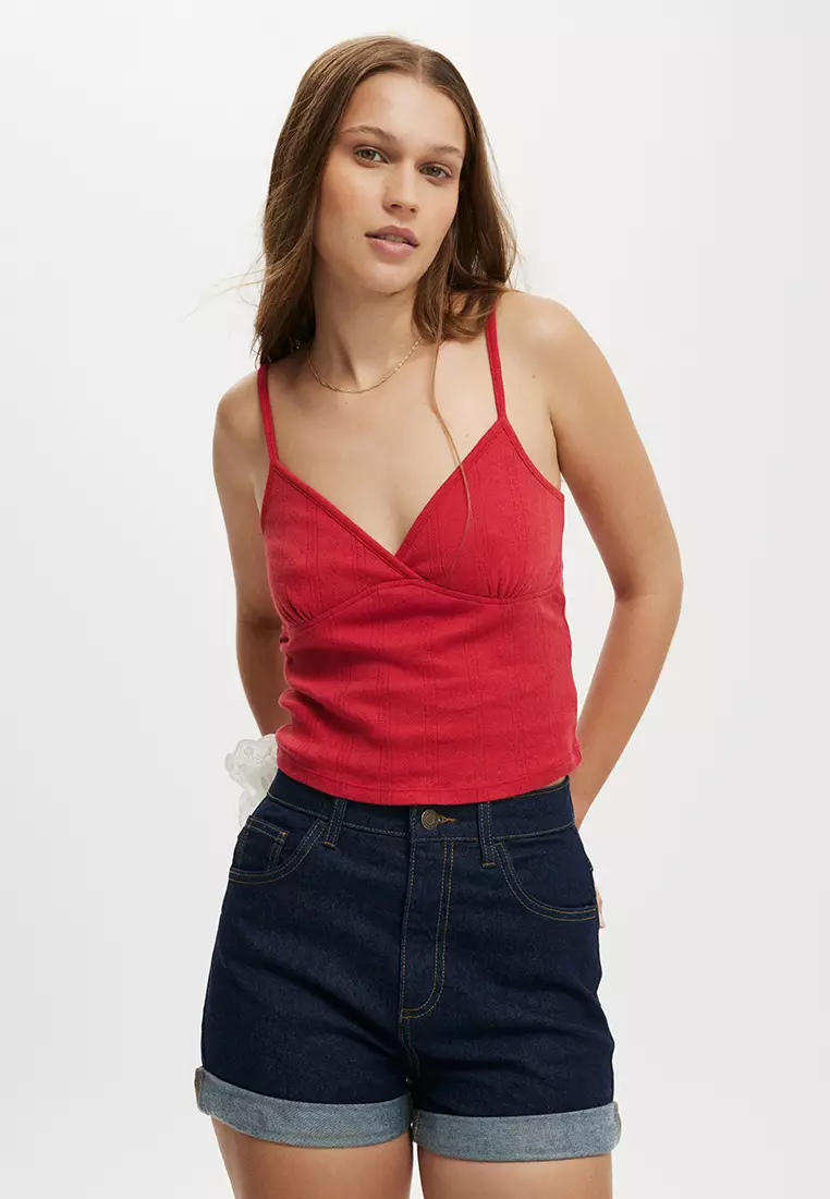 Jual Cotton On High Rise Classic Stretch Denim Shorts Original 2024 ...