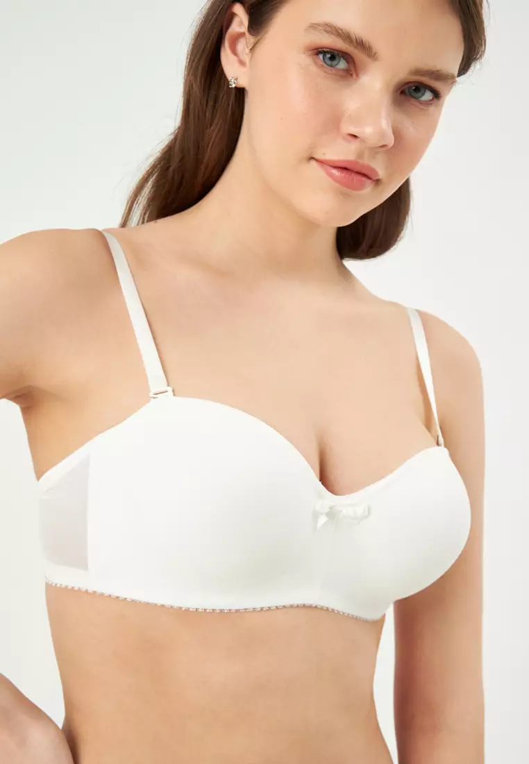 Buy EROS Ecru Minimizer Bra, Removable Straps, Basic Underwear for Women 2025 Online | ZALORA