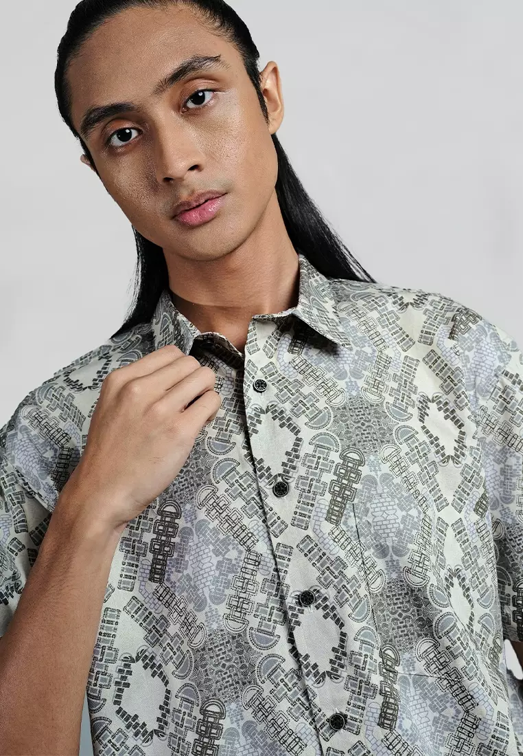 Buy KAPTEN BATIK Nusantara Modern Fit Teng Teng in Lunar Rock Online ...