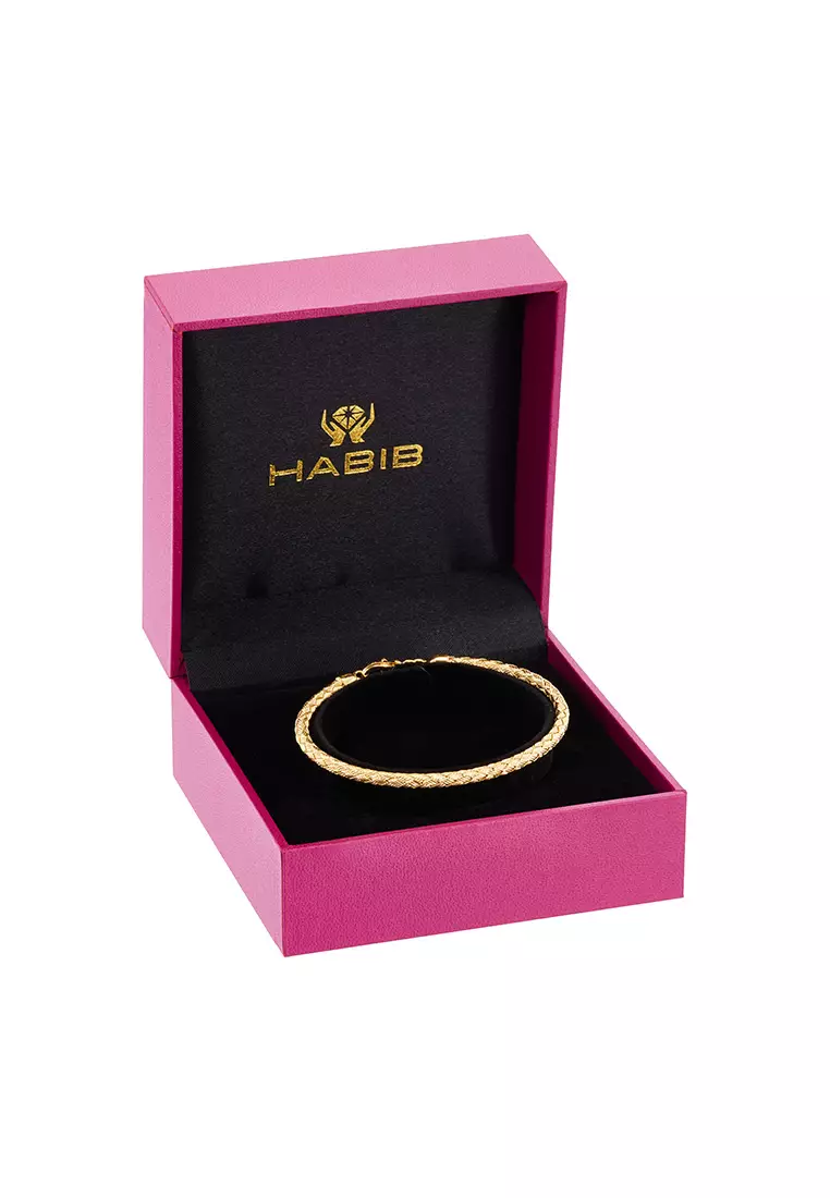 Buy HABIB HABIB Oro Italia 916 Yellow Gold Bangle GB94210525(3Y) (22K ...