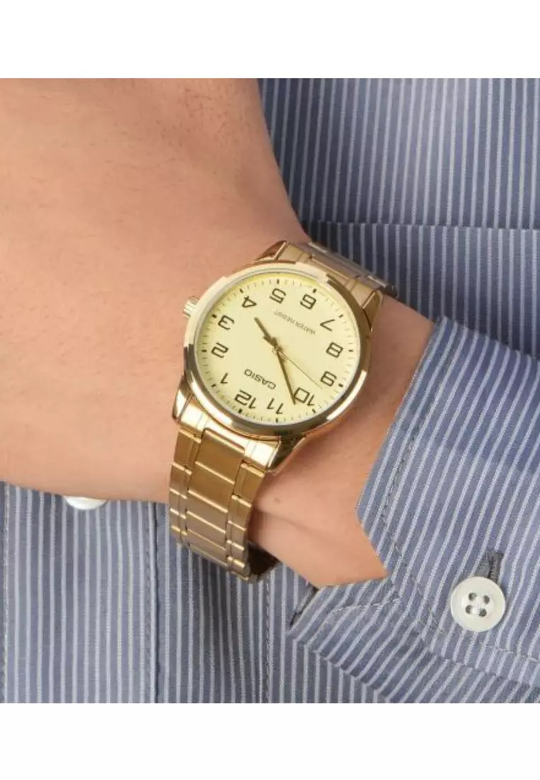 Buy Casio Watches Mens Analog Watch Mtp V001g 9b Gold Stainless Steel