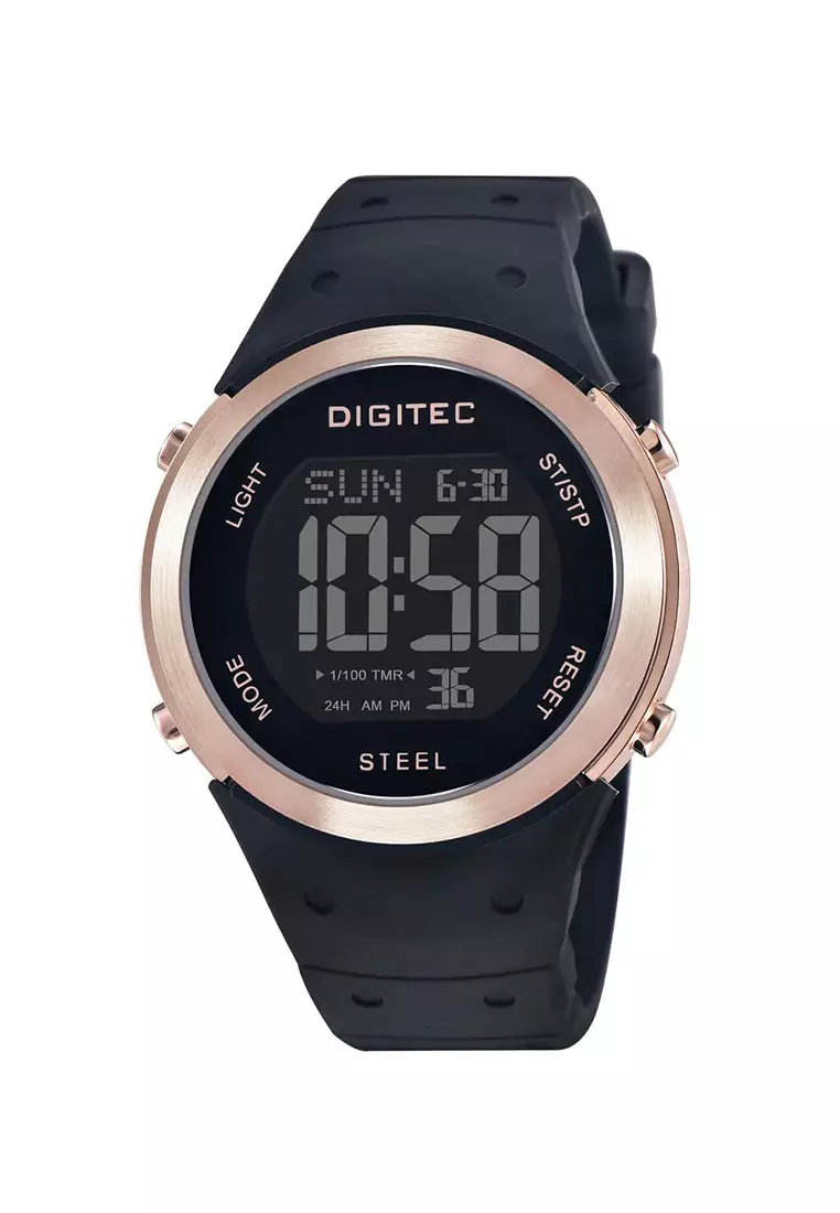 Jual Digitec Digitec Jam Tangan Pria - Black Rosegold - Rubber Strap ...
