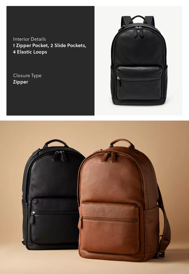 Buy Fossil Fossil Men's Buckner Backpacks ( MBG9631001 ) - Black ...