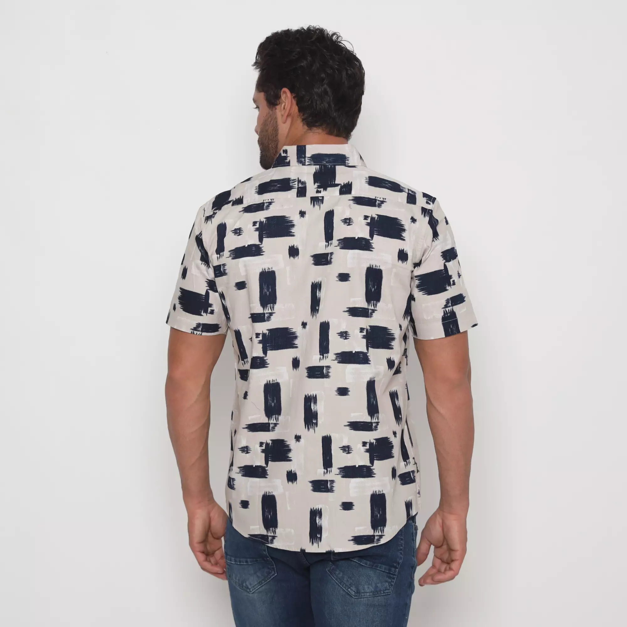 Jual Platini Platini Kemeja Motif Pria Lengan Pendek Abu 132193 ...