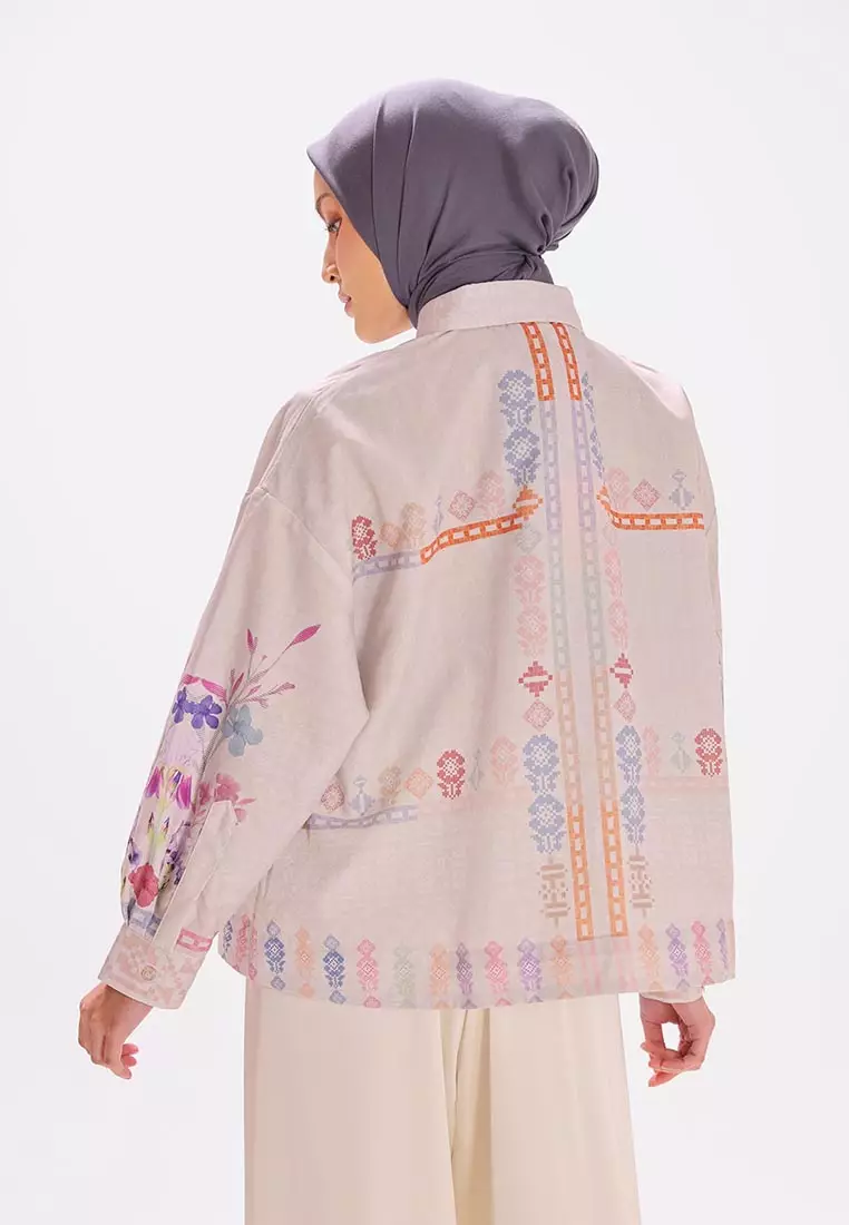 Jual Riamiranda Ria Miranda Pearled Ivory Riss Top Original 2025 | ZALORA Indonesia