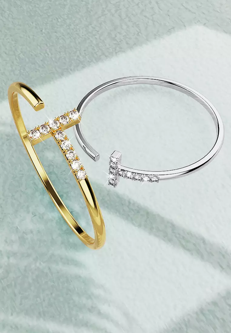 Buy 925 Signature Solid 925 Sterling Silver Cleo Adjustable Stacking Ring 2025 Online | ZALORA