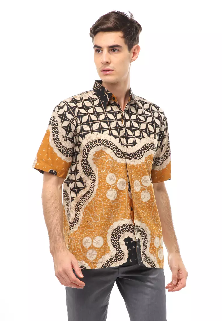Jual Hamlin Kendrick Atasan Formal Kemeja Batik Pria Radhit Short ...