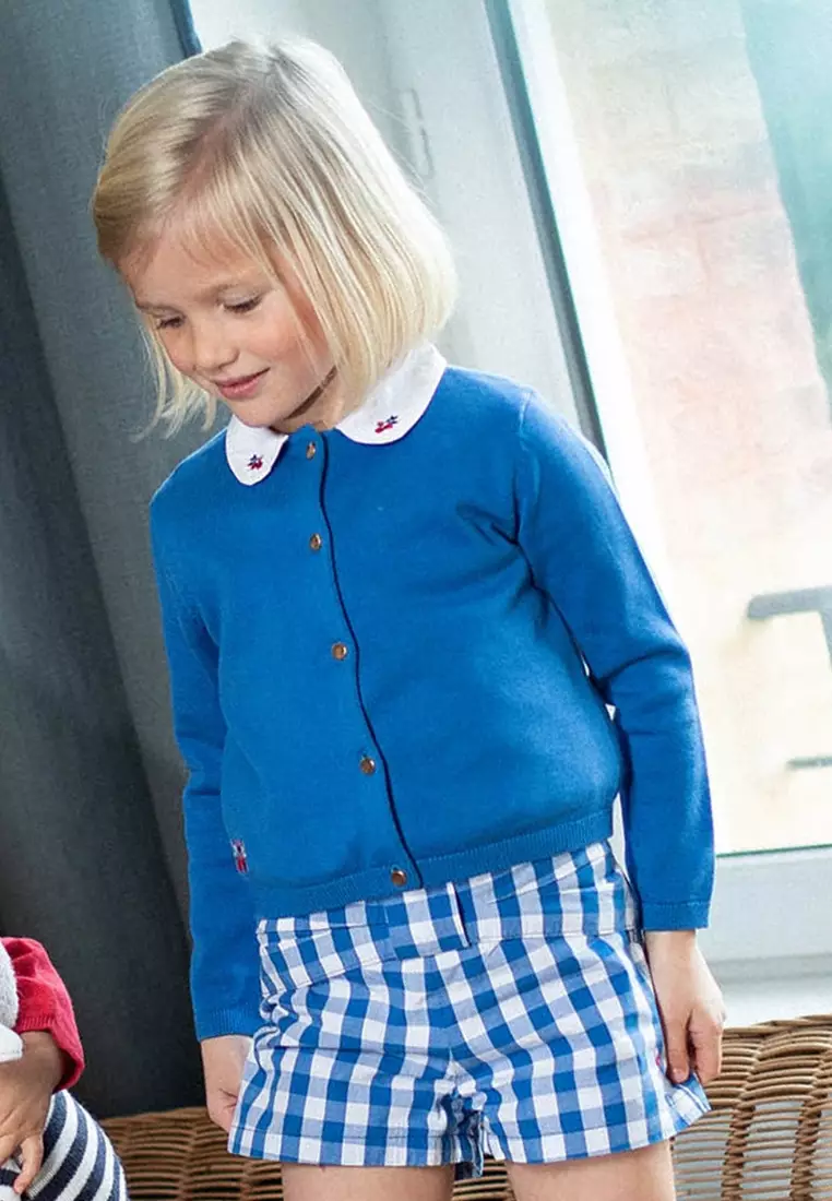 Buy Sergent Major Blue checkered shorts in satin 2025 Online | ZALORA