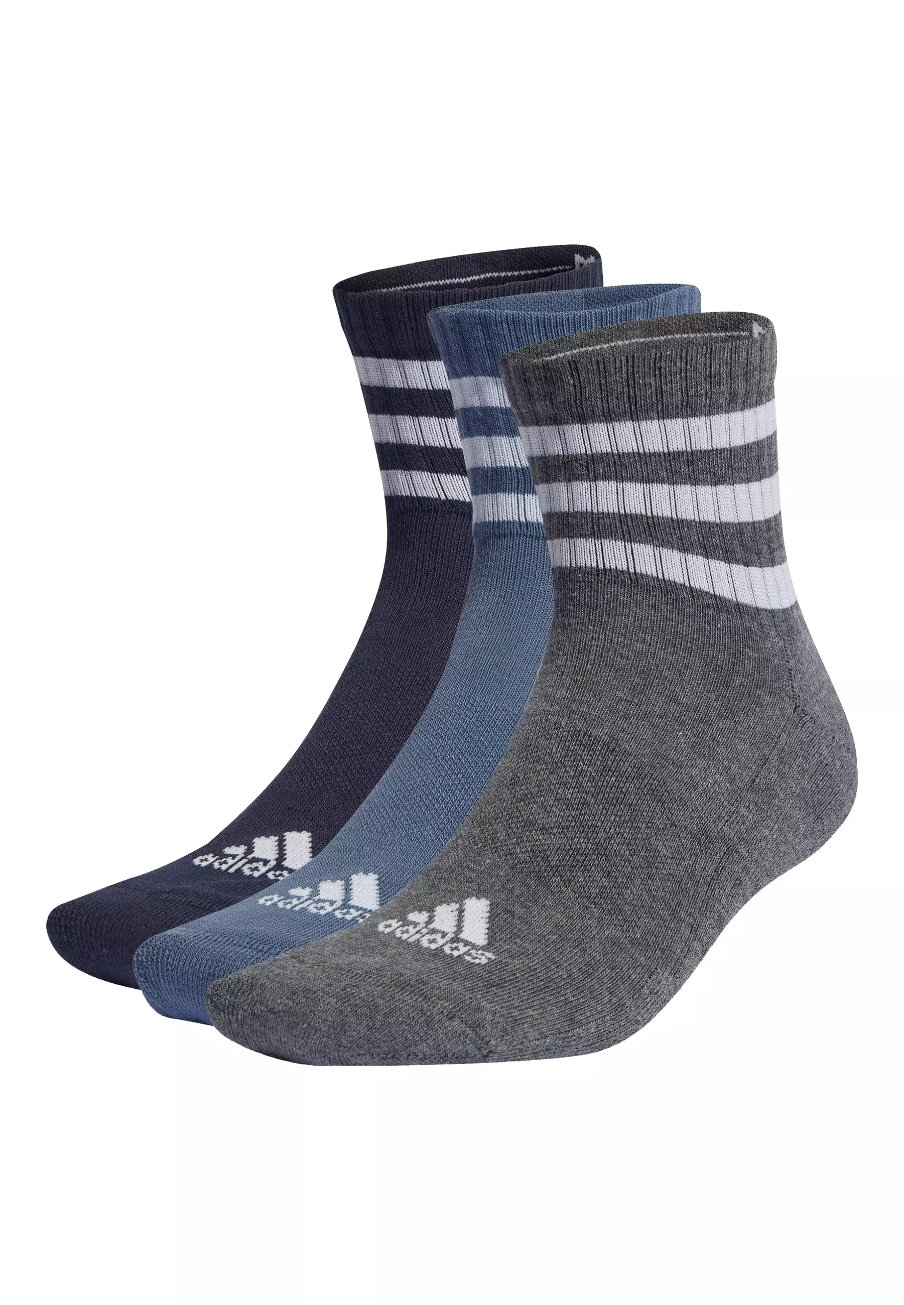 Buy ADIDAS 3-Stripes Cushioned Sportswear Low-Cut Socks 3 Pairs 2026 ...