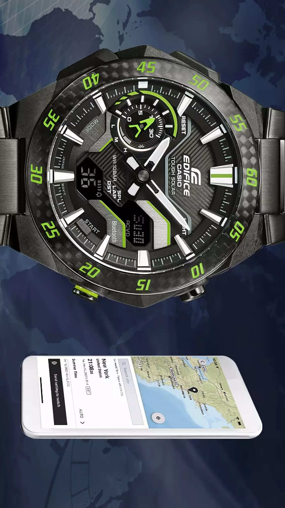 Jual Edifice Men ECB-2200RC-1A9 Stainless Steel-Carbon Solar Powered Original 2025 | ZALORA ...