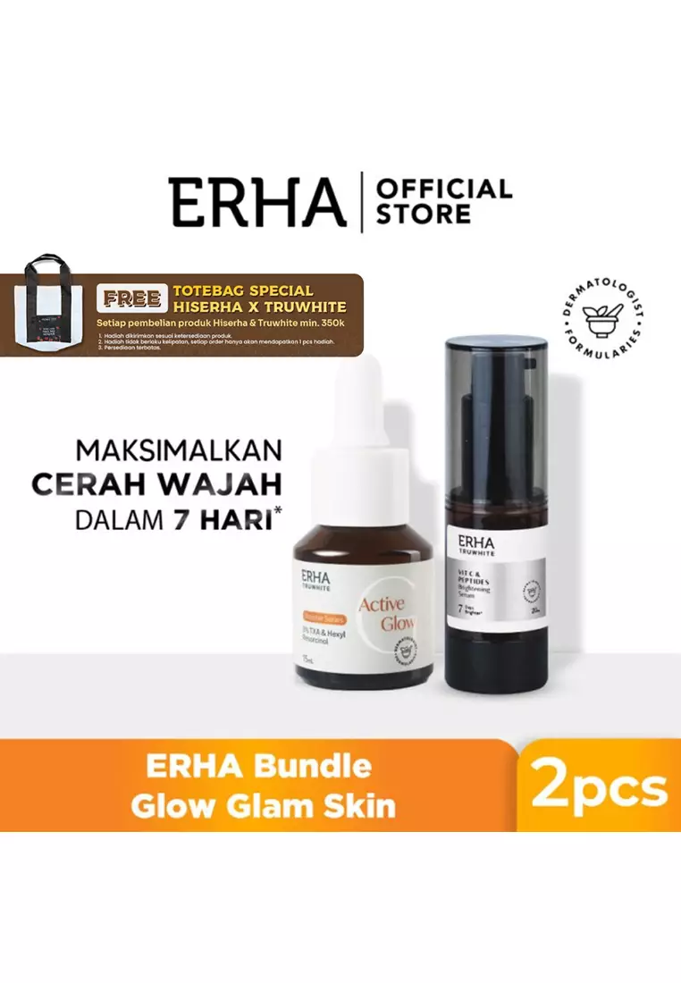 Jual ERHA Bundle Erha Glow Glam Skin - Serum & Booster - Paket Pencerah ...