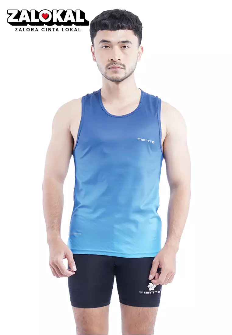 Jual Tiento Tiento Jersey Running Baju Olahraga Lari Pria Singlet ...