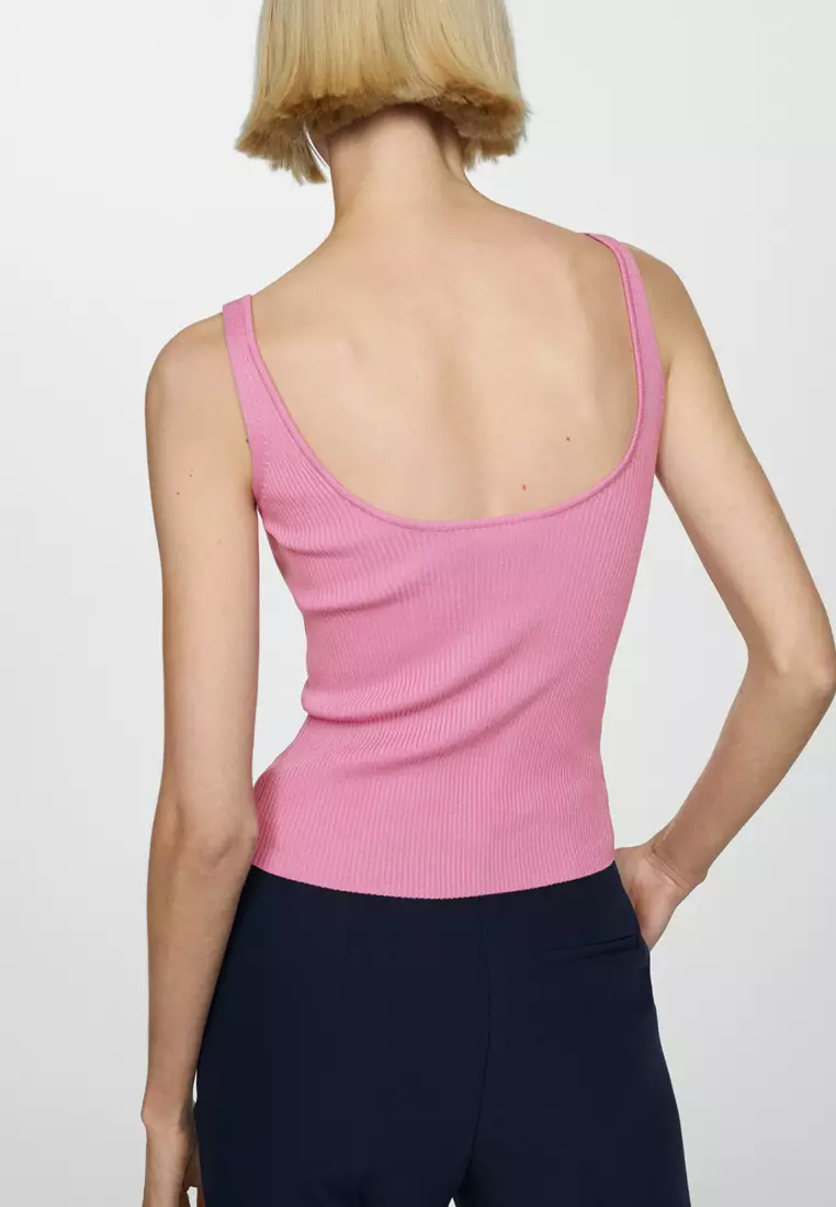 Buy Mango Knit Strap Top Online | ZALORA Malaysia