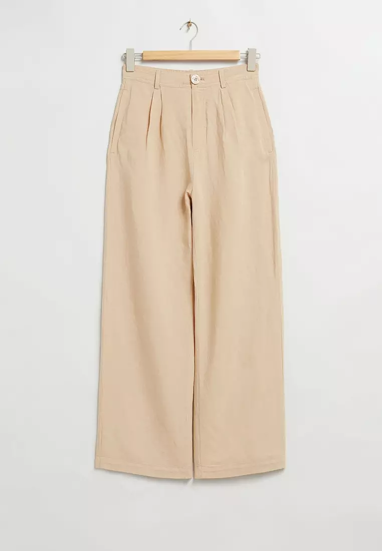 Buy And Other Stories High Waist Linen Trousers Online Zalora Malaysia