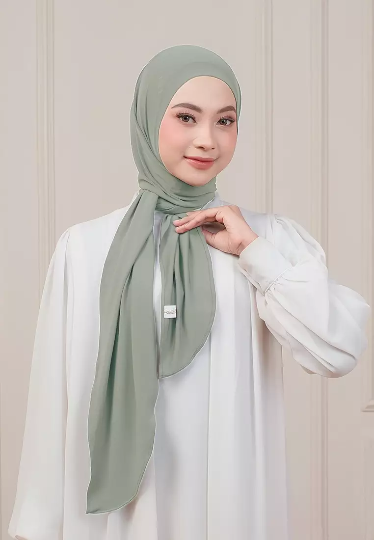 Jual Cantik Kerudung HIJAB INSTAN QIARA - MINT Original 2025 | ZALORA Indonesia