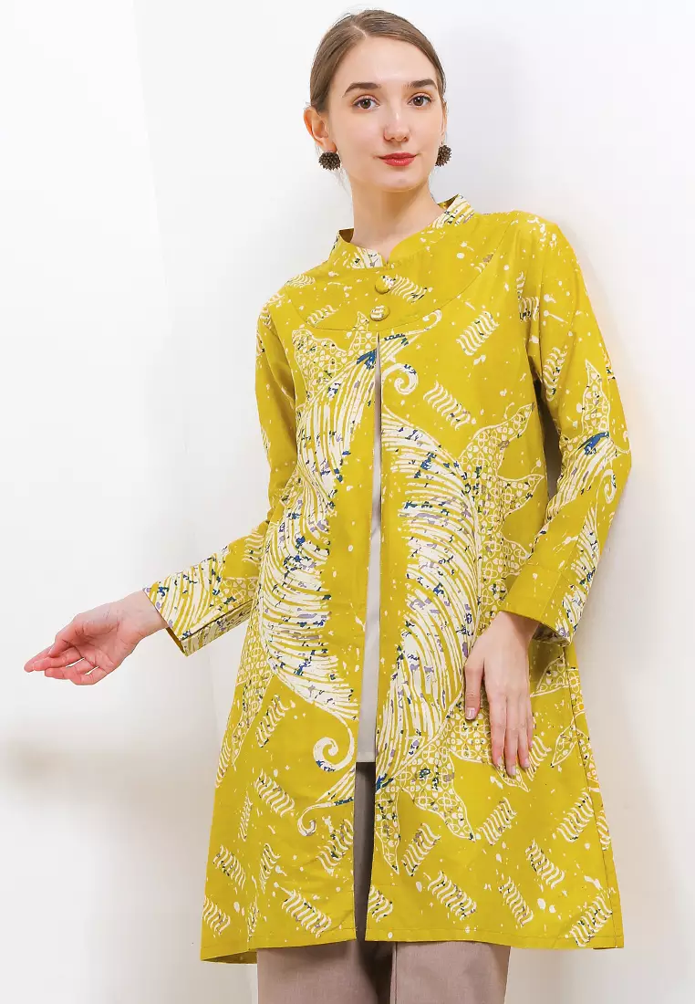 Jual Batik Tibodunyo Blarak Tunik Batik Premium Wanita Casual Modern ...
