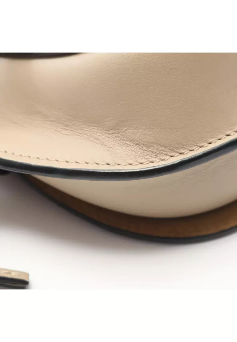 網上選購 Loewe Pre-Loved LOEWE Gate dual bag mini Shoulder bag leather Gray ...