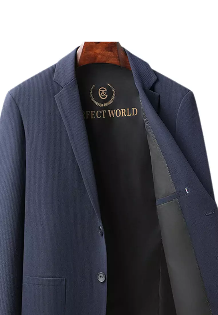 Buy HAPPY FRIDAYS Slim Texture Suit Jacket WK-GF332883 2025 Online ...