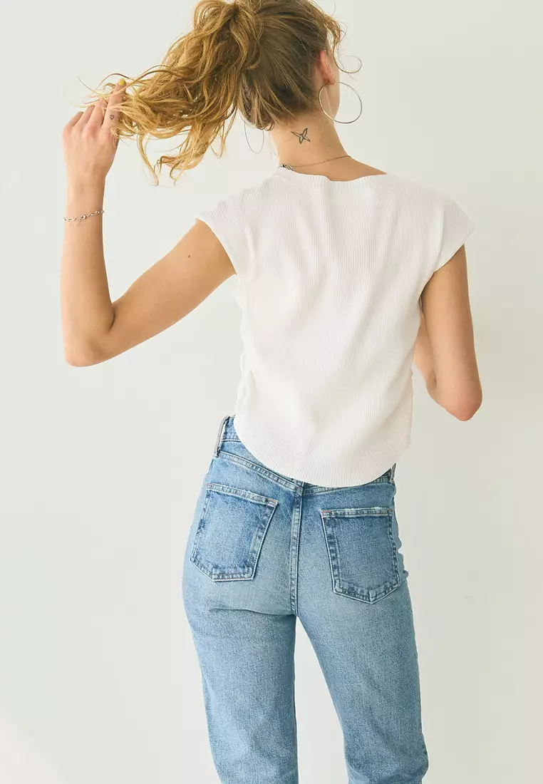 Buy comcoca Side Gather Summer Knit Top 2025 Online | ZALORA