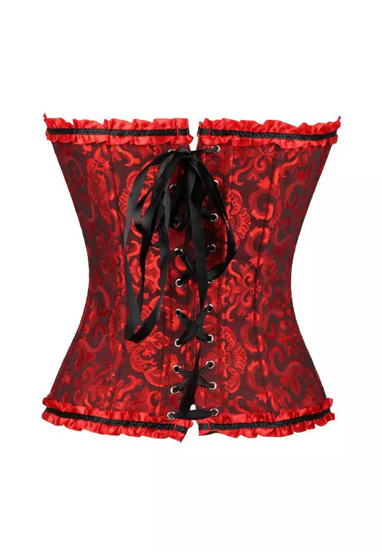 Buy Lycka Ldb4038b Lady One Piece Corset Nightwear Red 2023 Online