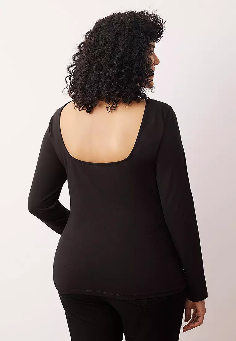 Buy Trendyol Plus Size Backless Knit Blouse 2025 Online | ZALORA