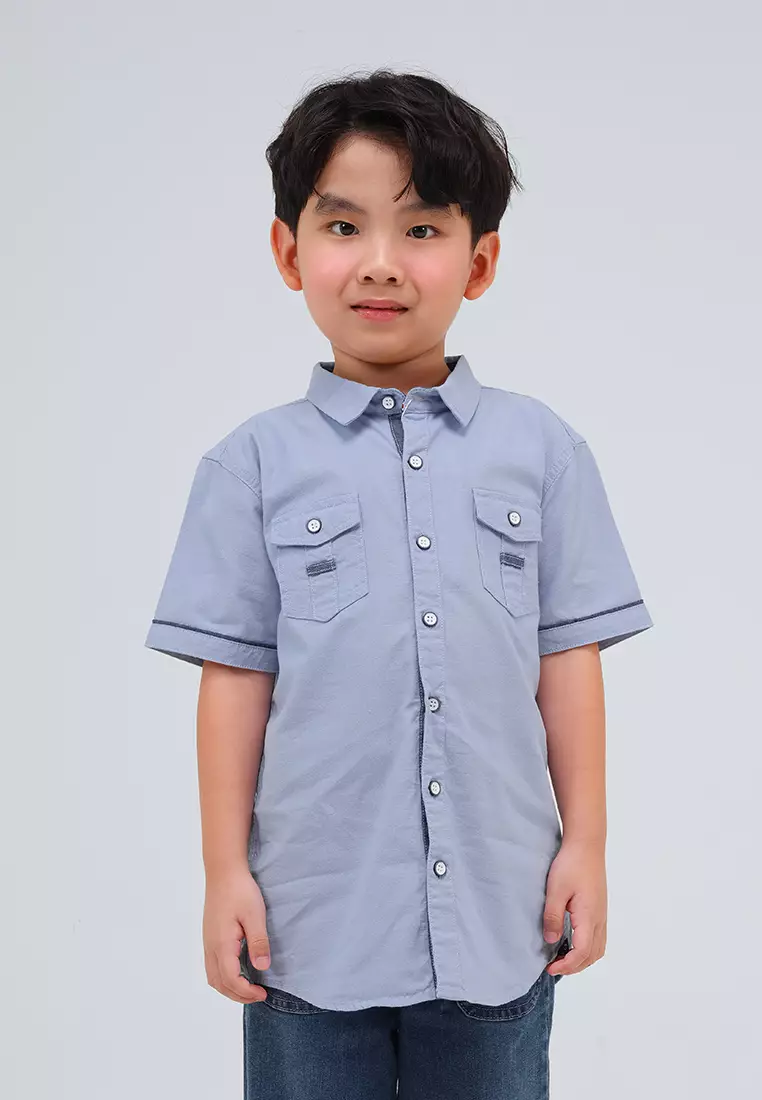 Jual LITTLE X EIGHT Boy Ryan Shir Junior Original 2025 | ZALORA Indonesia
