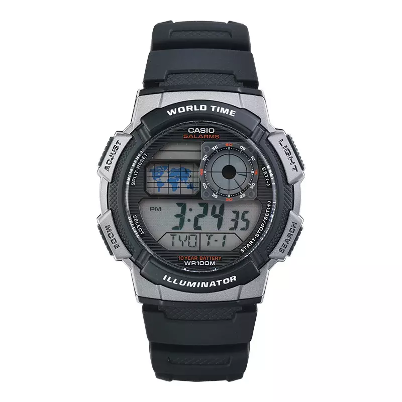 Jual Casio Jam Tangan Pria Casio General AE-1000W-1BVDF 10 Year Battery Life Digital Dial Black ...